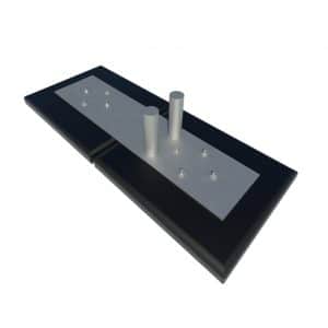 Rubber Base for Rooftop Guard Rail System - Rooftop Support Systems