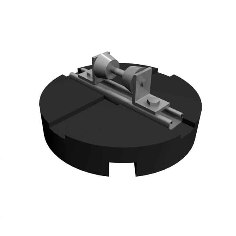 1-5/8'' Strut Support with Pipe Roller - Rooftop Support Systems
