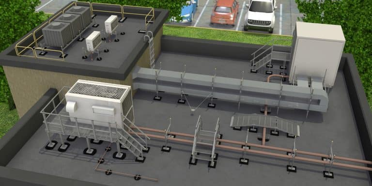 Rooftop Support Systems - Roof Pipe Supports | Safety Rails