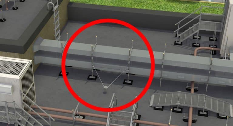 Using a Roof Anchor To Tie Down Roof Duct Supports